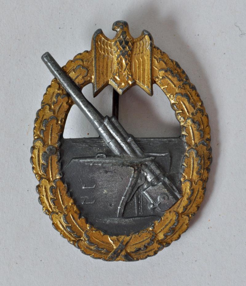 Regimentals | GERMAN WWII KRIEGSMARINE COASTAL ARTILLERY BADGE.