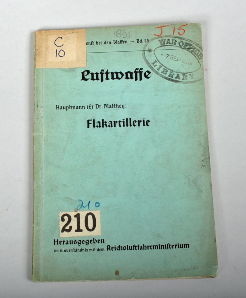 Regimentals | GERMAN WWII FLAK ARTILLERY BOOKLET.