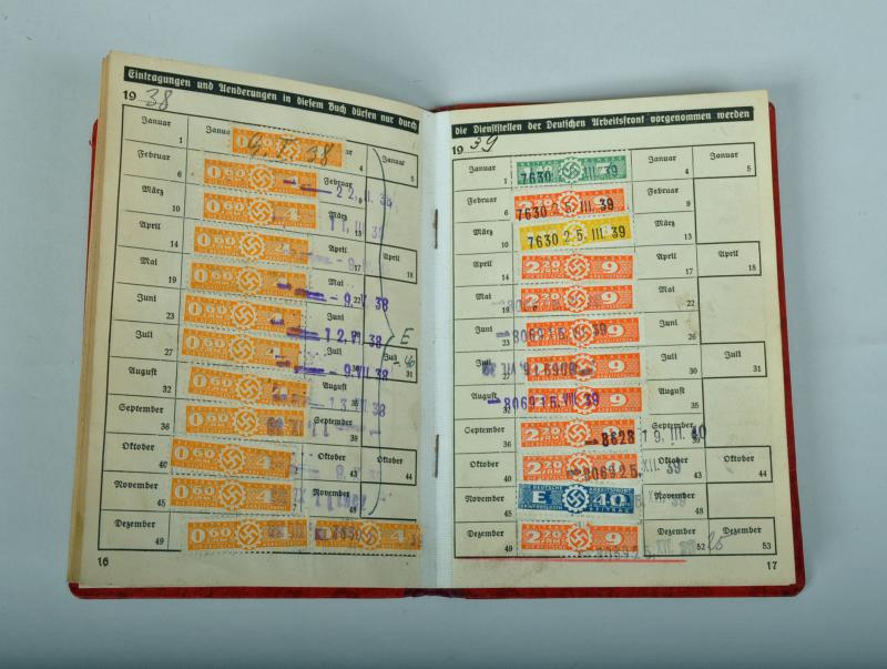 Regimentals | GERMAN WWII DAF WORK BOOK.