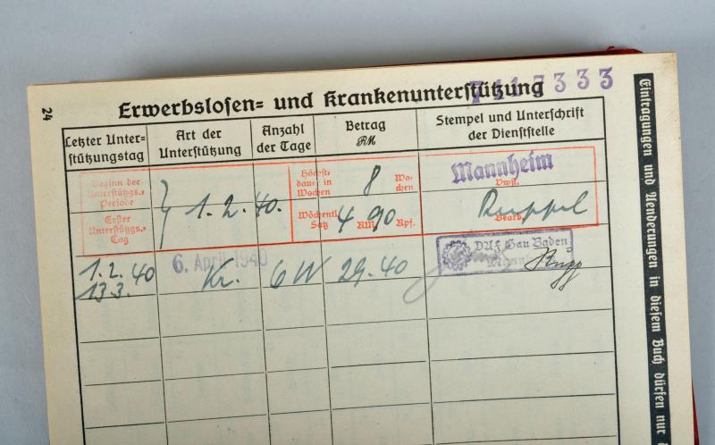 Regimentals | GERMAN WWII DAF WORK BOOK.