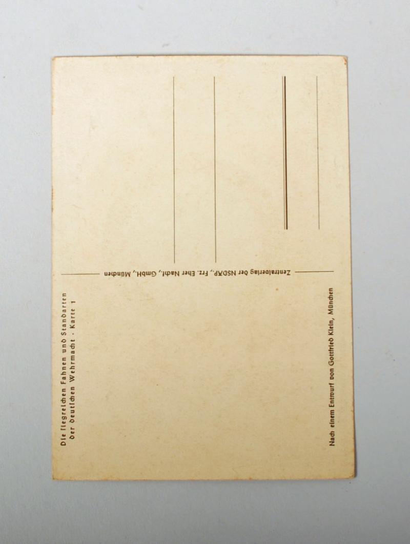 Regimentals | GERMAN WWII ADOLF HITLER STANDARD POSTCARD.