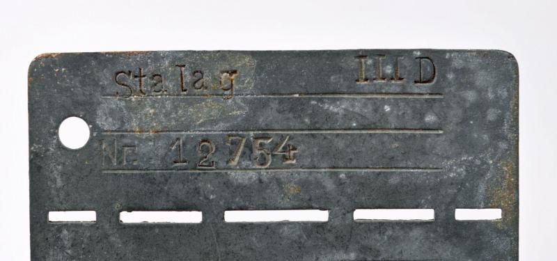 Regimentals | GERMAN WWII BRITISH PRISONER OF WAR ID TAG. 12764.