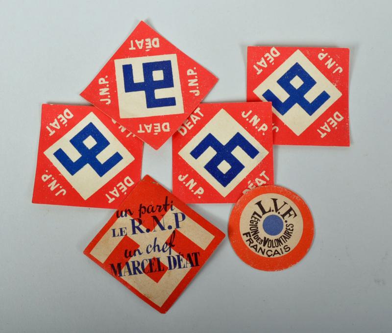 Regimentals | FRENCH/GERMAN WWII FRENCH VOLUNTEERS LVF STICKERS.
