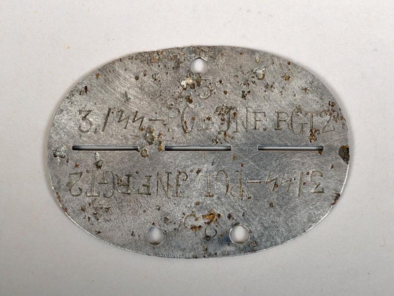 Regimentals | GERMAN WWII SS POLICE INFANTRY REGIMENT ID DISC.