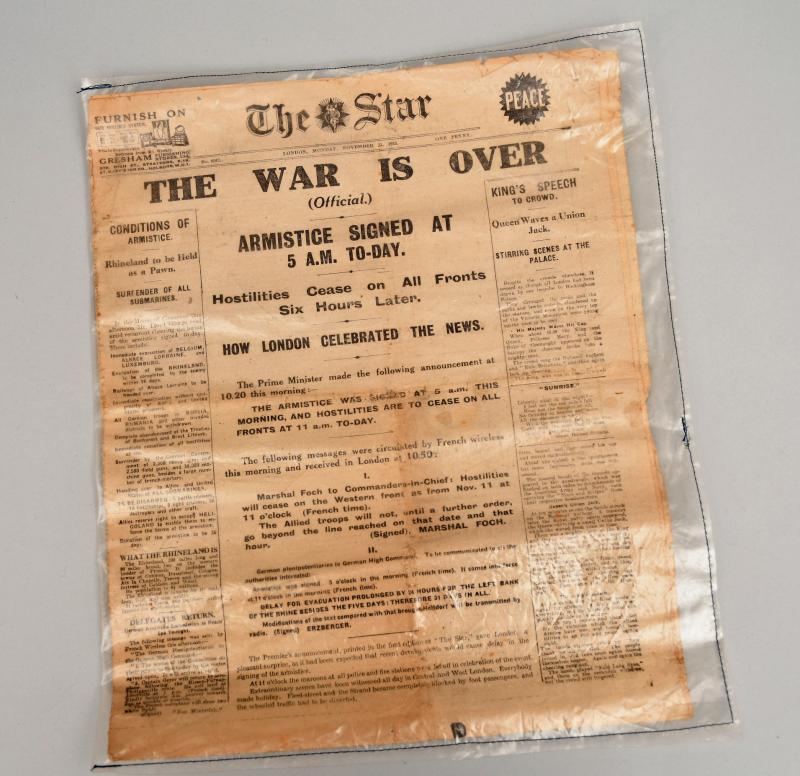 Regimentals | BRITISH WWI 11TH NOVEMBER 1918 WAR IS OVER – THE STAR ...