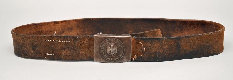 Regimentals | GERMAN WWII ARMY BELT AND BUCKLE, WELL WORN.