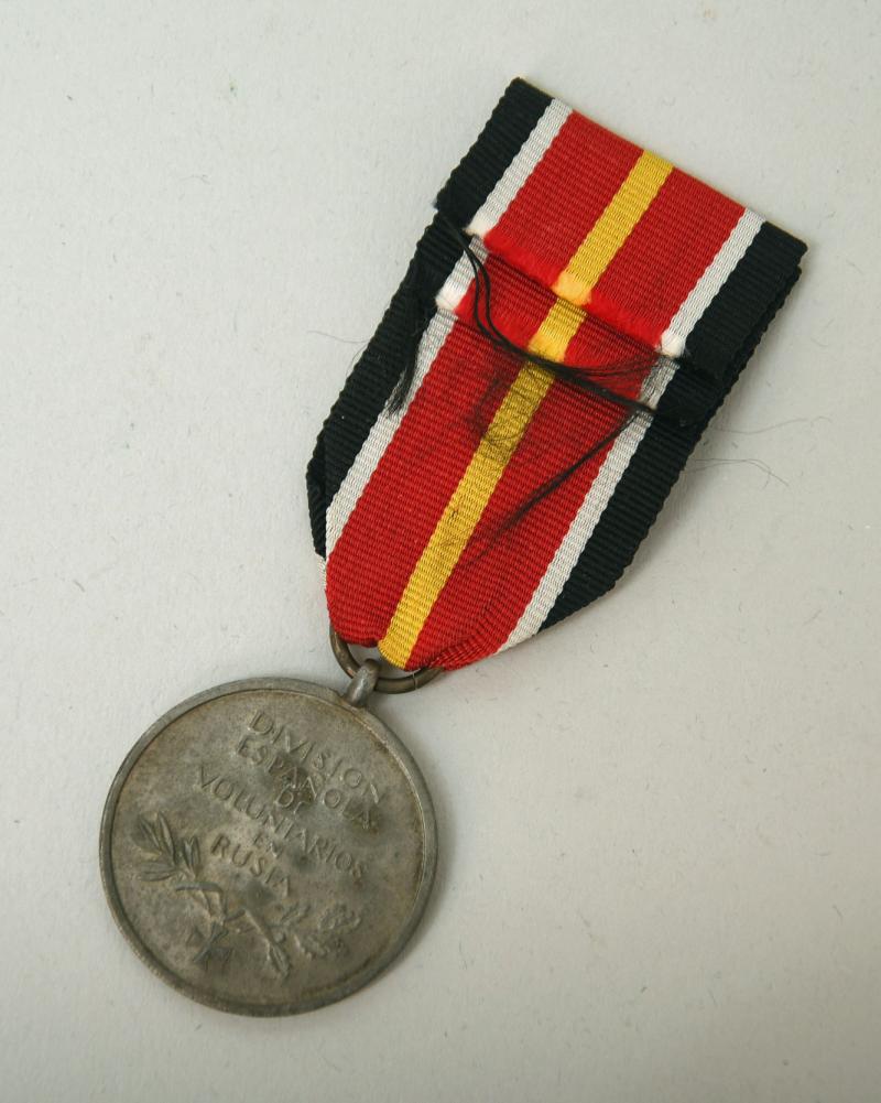 Regimentals | GERMAN WWII SPANISH BLUE DIVISION MEDAL FOR RUSSIA.