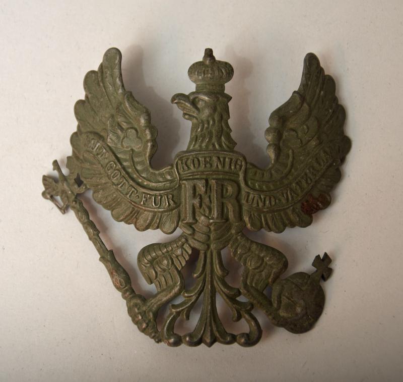 Regimentals | GERMAN WWI PRUSSIAN JAGER SHAKO HELMET PLATE.
