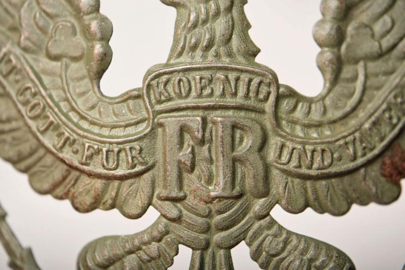Regimentals | GERMAN WWI PRUSSIAN JAGER SHAKO HELMET PLATE.