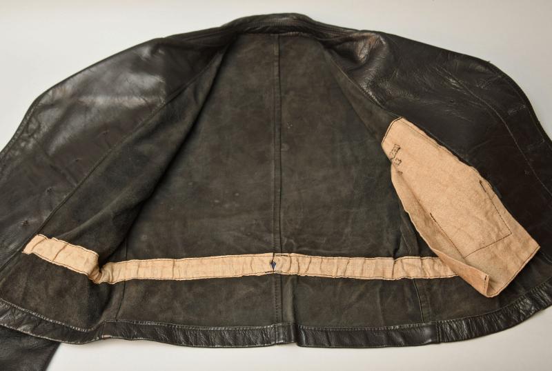 Regimentals | GERMAN WWII LEATHER PANZER/MARINE WRAP OVER JACKET.