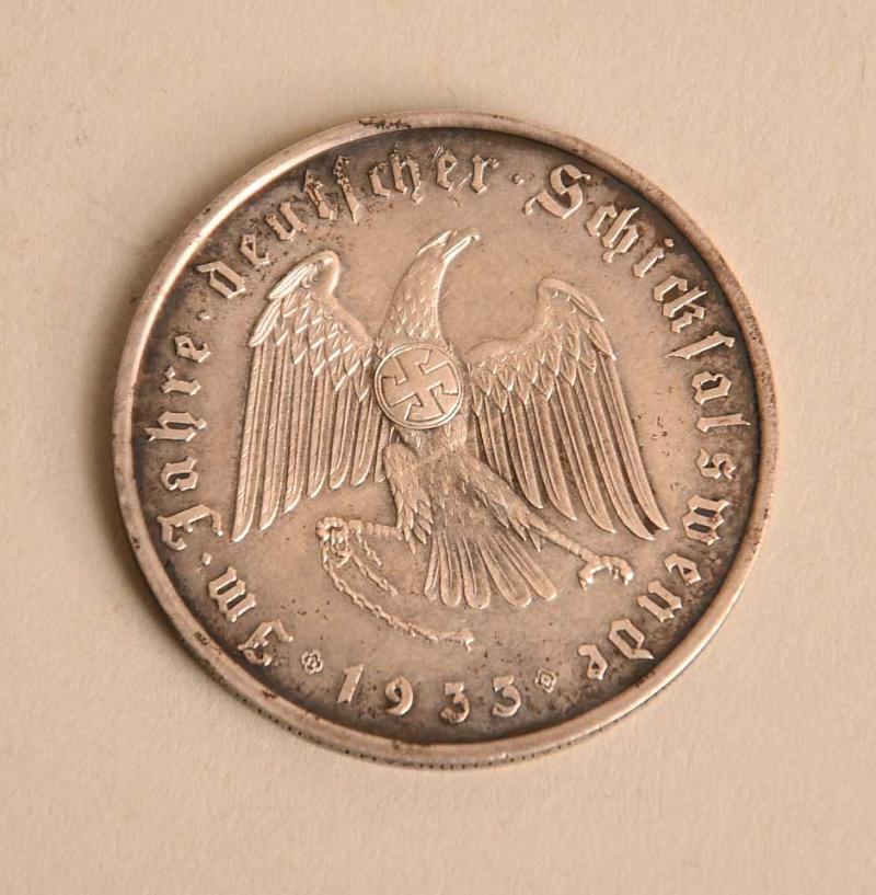 Regimentals | GERMAN WWII DAY OF GERMAN VOTING MEDALLION IN SILVER.