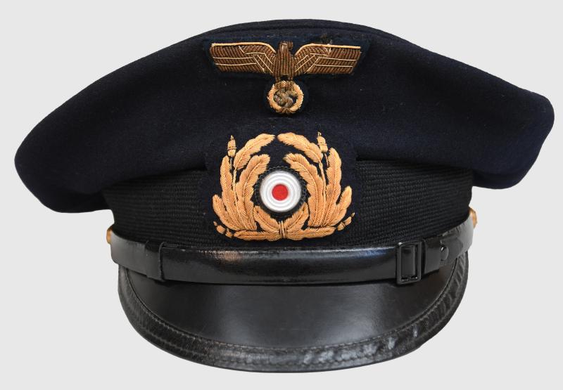Regimentals | GERMAN WWII KRIEGSMARINE NCOS BLUE TOP VISOR CAP.