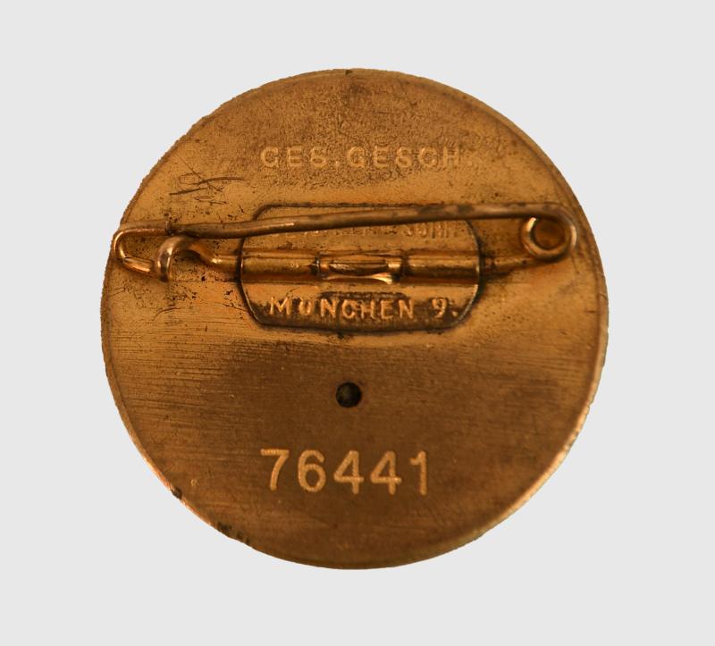 Regimentals | GERMAN WWII NSDAP GOLDEN PARTY BADGE.