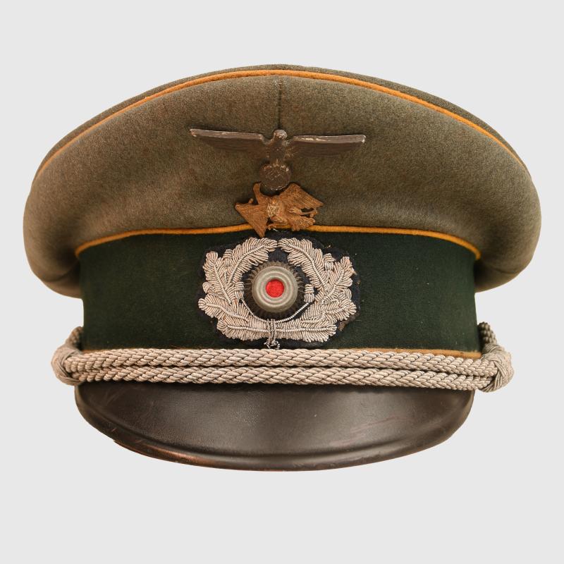 Regimentals | GERMAN WWII ARMY CAVALRY OFFICERS VISOR CAP.