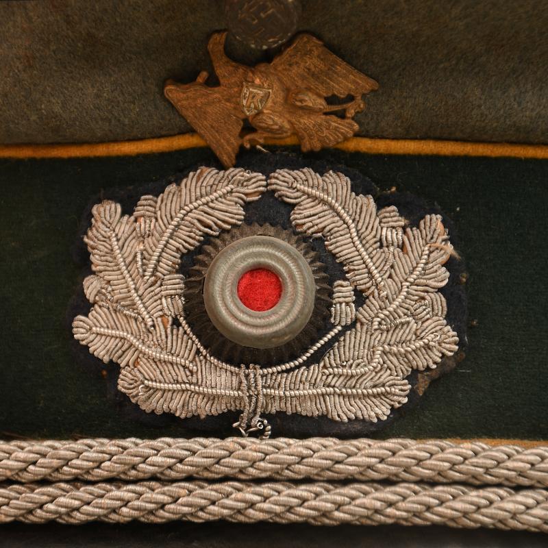Regimentals | GERMAN WWII ARMY CAVALRY OFFICERS VISOR CAP.
