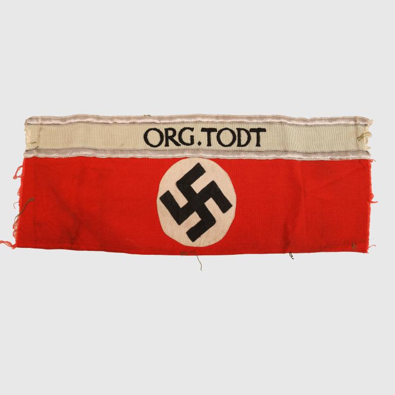 Regimentals | GERMAN WWII ORGANISATION TODT OFFICERS ARMBAND.