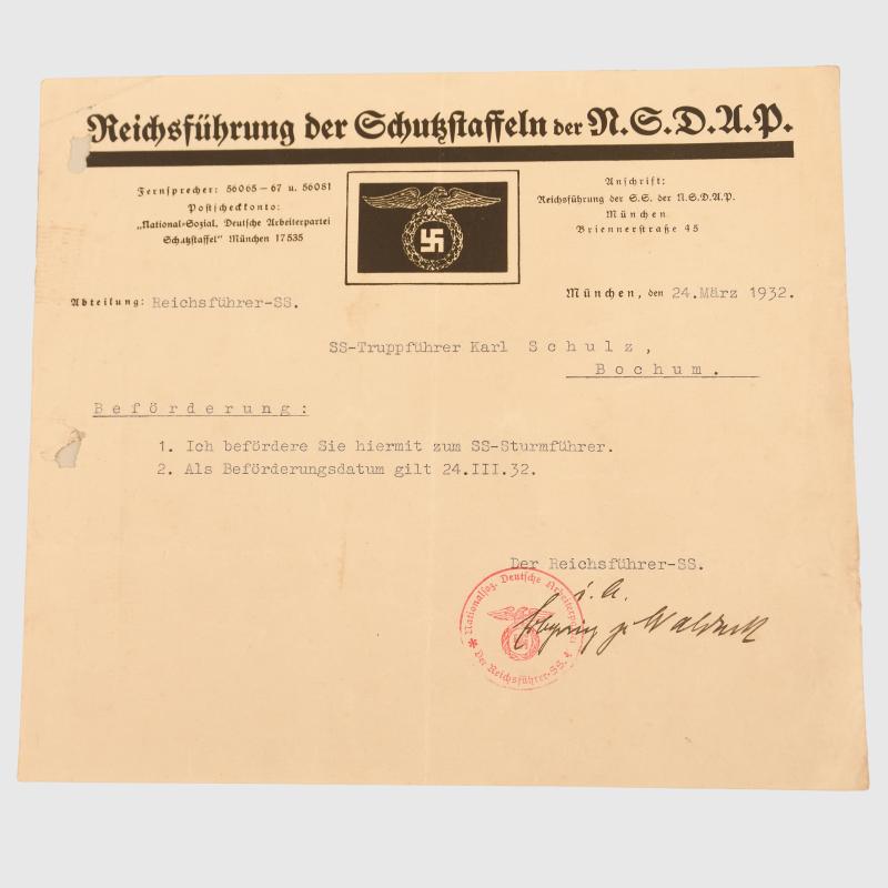 Regimentals | GERMAN WWII SS OBERSTURMBANNFUHRER KARL SCHULZ ITEMS.