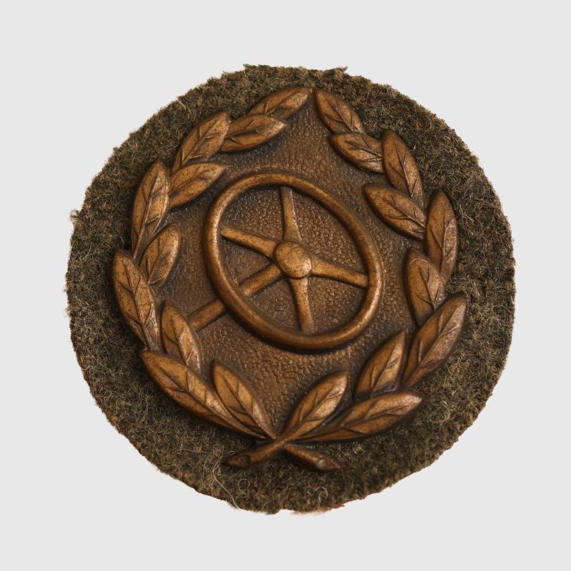 Regimentals | GERMAN WWII ARMY DRIVERS BADGE IN BRONZE.